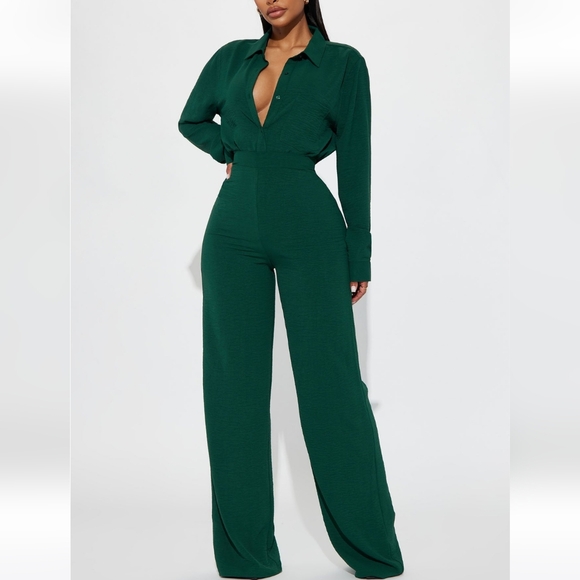 Fashion Nova | Pants & Jumpsuits | Hunter Green Makenzie Pant Set | Poshmark